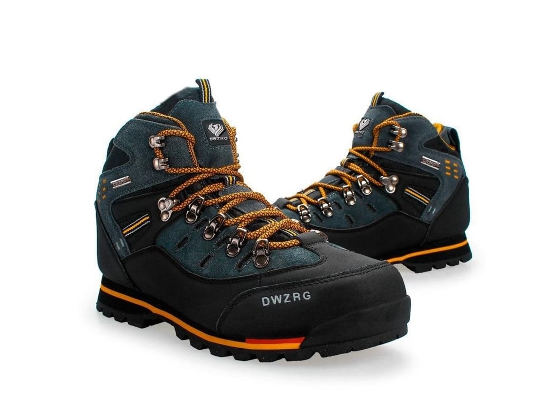 Botas para Homem SLOWMOOSE Couro Impermeável para Escalada Preto ...