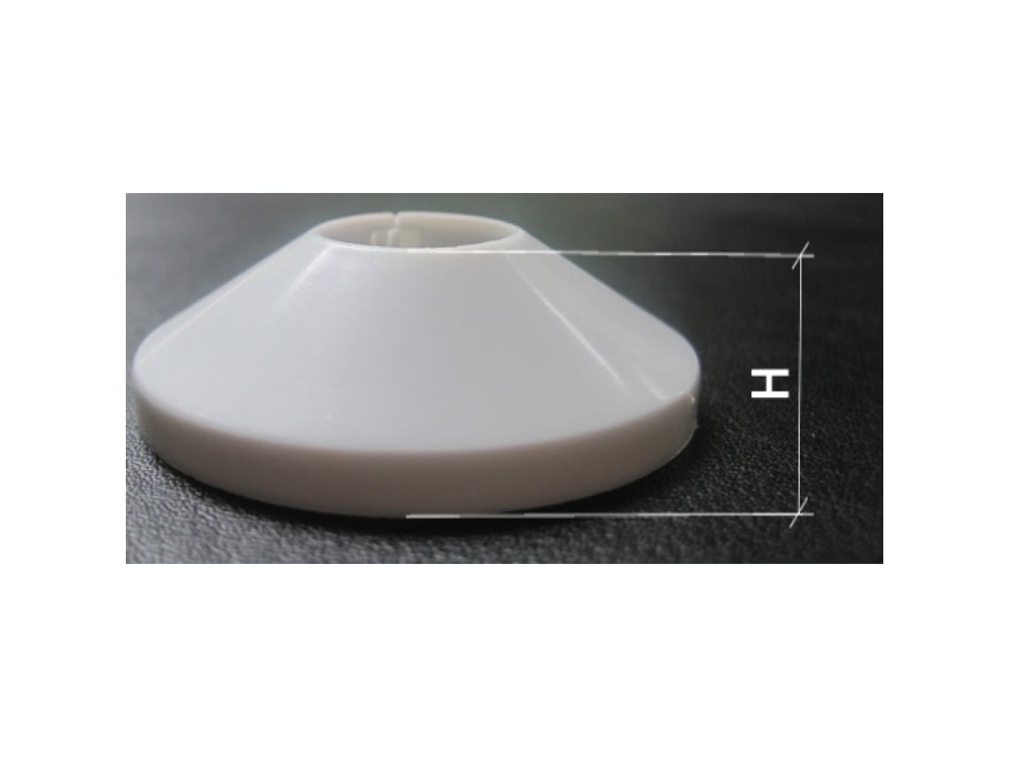 2 Peças de Revestimento em PVC Branco para Tubo de Radiador de 28 mm ...