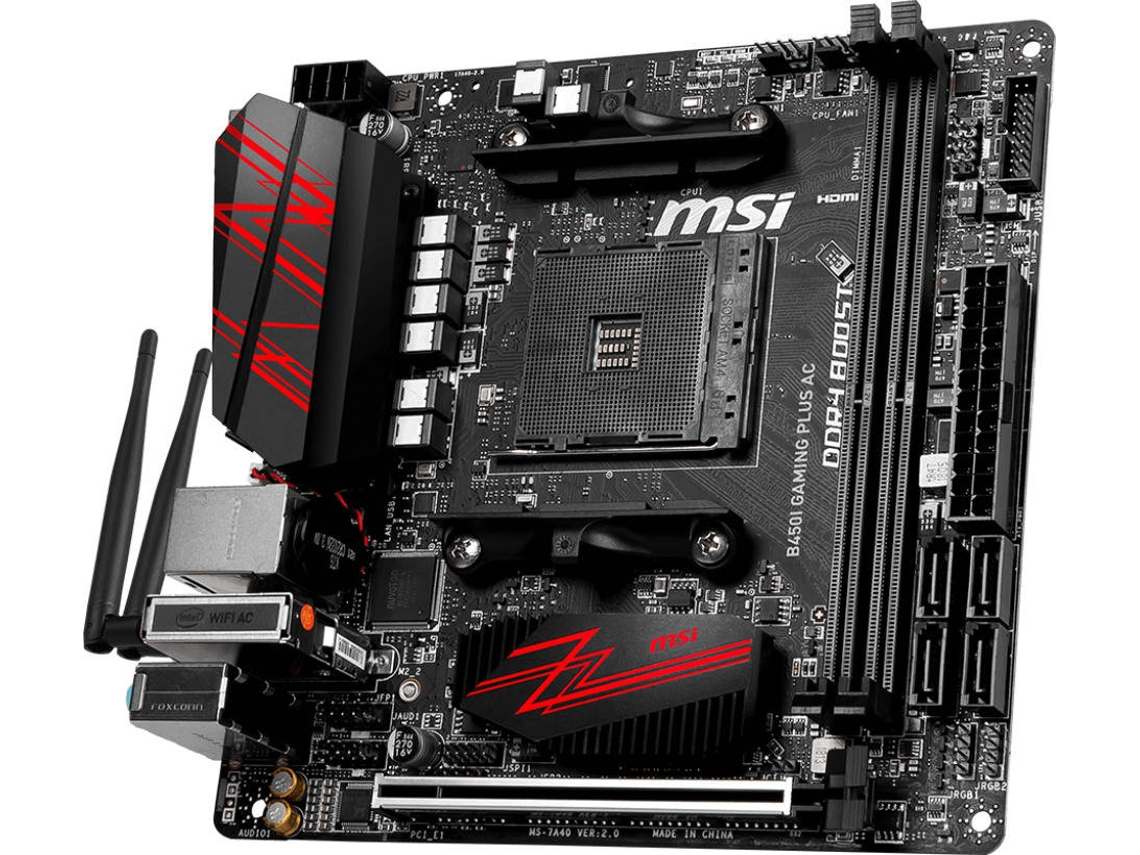 Motherboard MSI B450I Gaming Plus (Socket AM4 - AMD B450 - Mini ITX ...