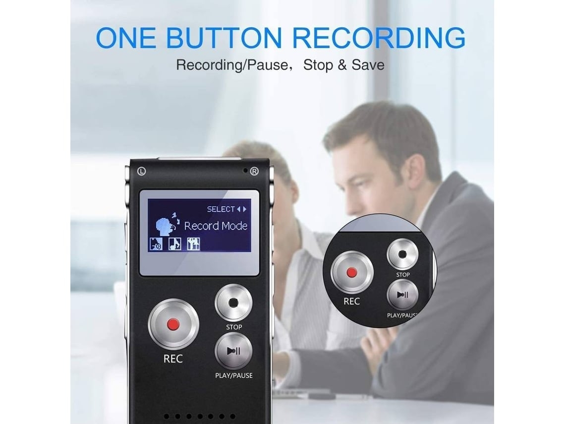 Mini Gravador de Voz para Palestras Reuniões e Aulas Dispositivo de ...