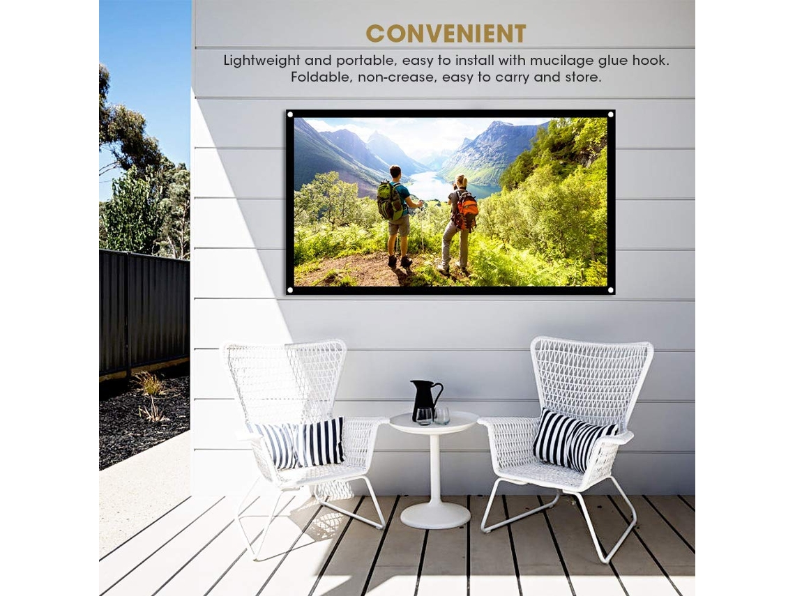 Tela de 40 Polegadas Tela de Projeção Espessa de 16: 9 | Worten.pt