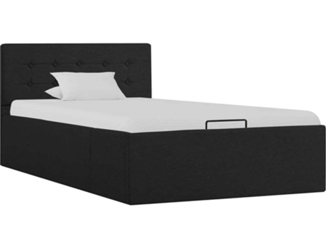 Cama VIDAXL hidráulica arrumação tecido cinzento escuro (Compatível com ...
