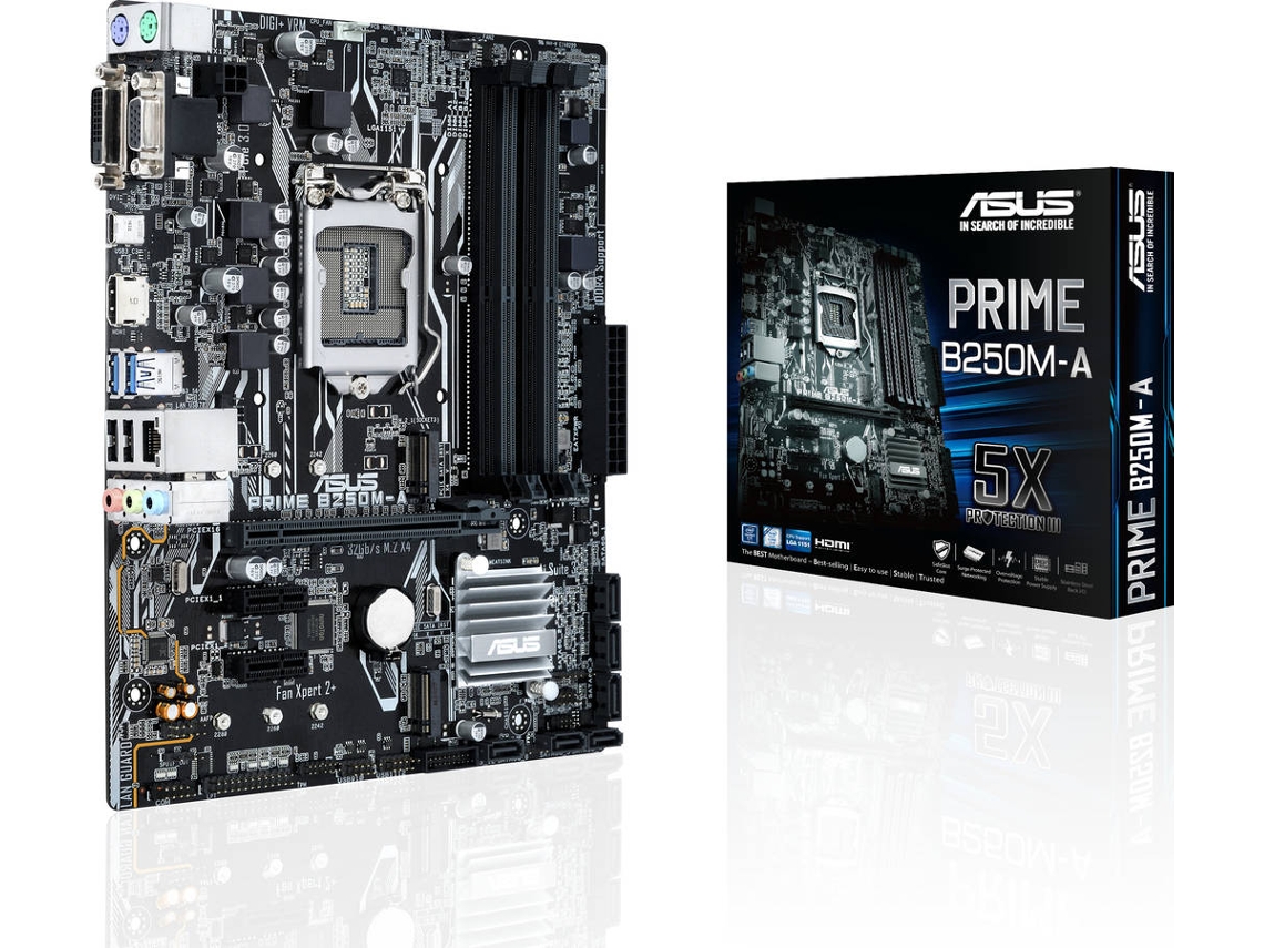 Motherboard ASUS Prime B250M-A (Socket LGA 1151 - Intel B250 - Micro ATX) | Worten.pt