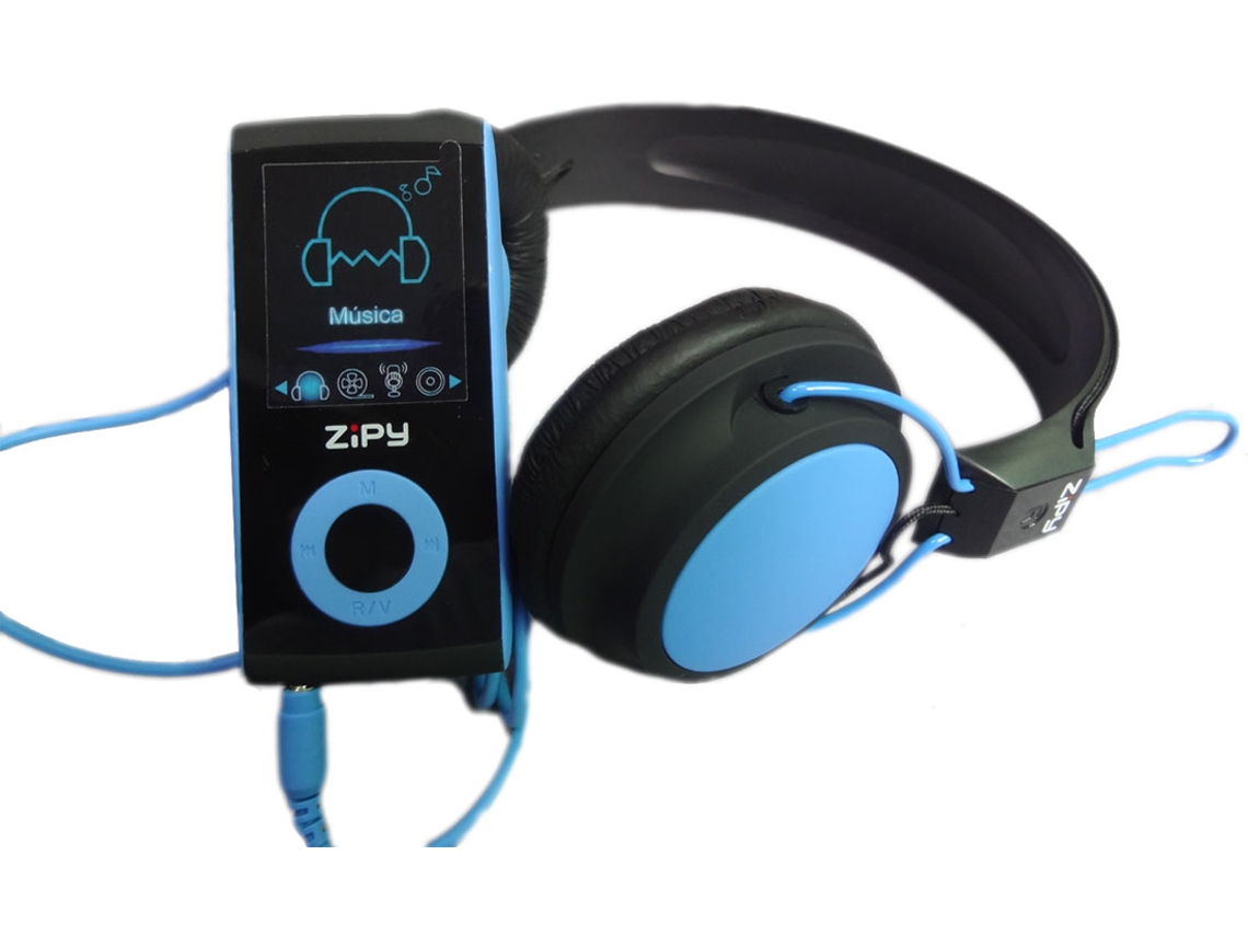 Leitor MP4 ZIPY Pack Lince 4GB Azul | Worten.pt
