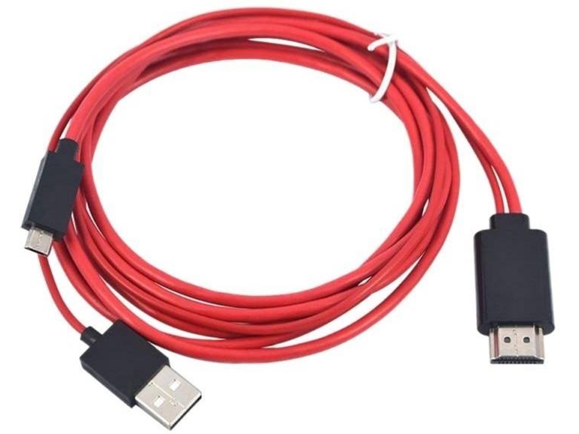 Cabo HDMI para dispositivos moveis (HDMI - USB - 2 m) | Worten.pt