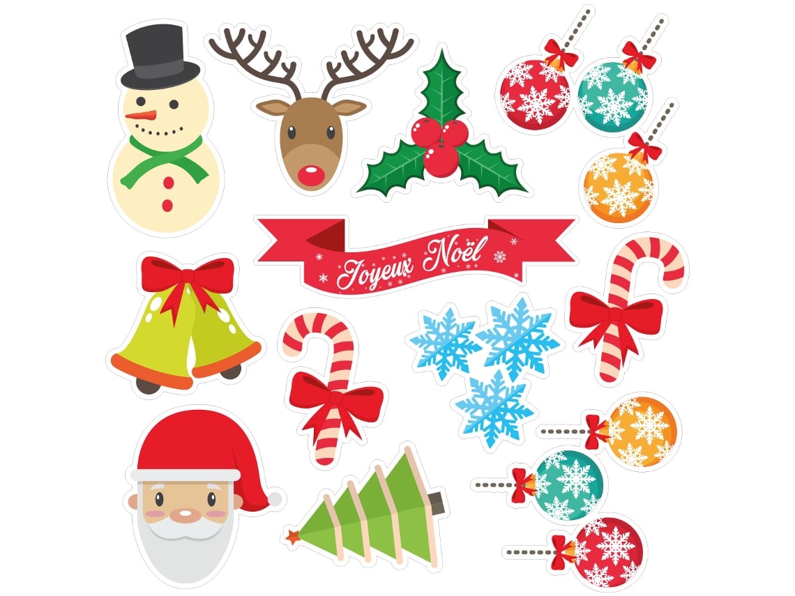 Adesivo de Parede Natal Feliz Natal para crianças AMBIANCE STICKER ...