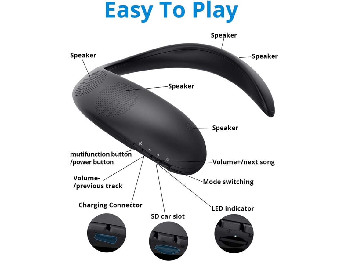 Coluna Portable Bluetooth 5.0 Hs Wireless Bluetooth Theater Stereo ...