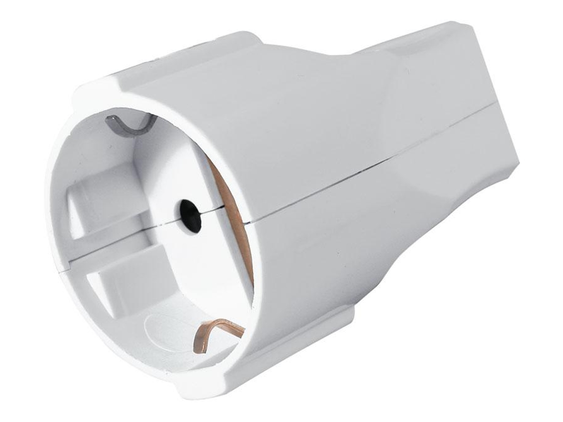 Ficha Schuko Fêmea 16A 250V Com Tt Lateral Branco | Worten.pt