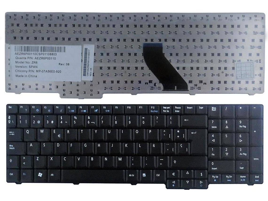 Teclado para Acer Aspire 8530 8530G 8730 8730G 8730Zg 9920 9920G ...