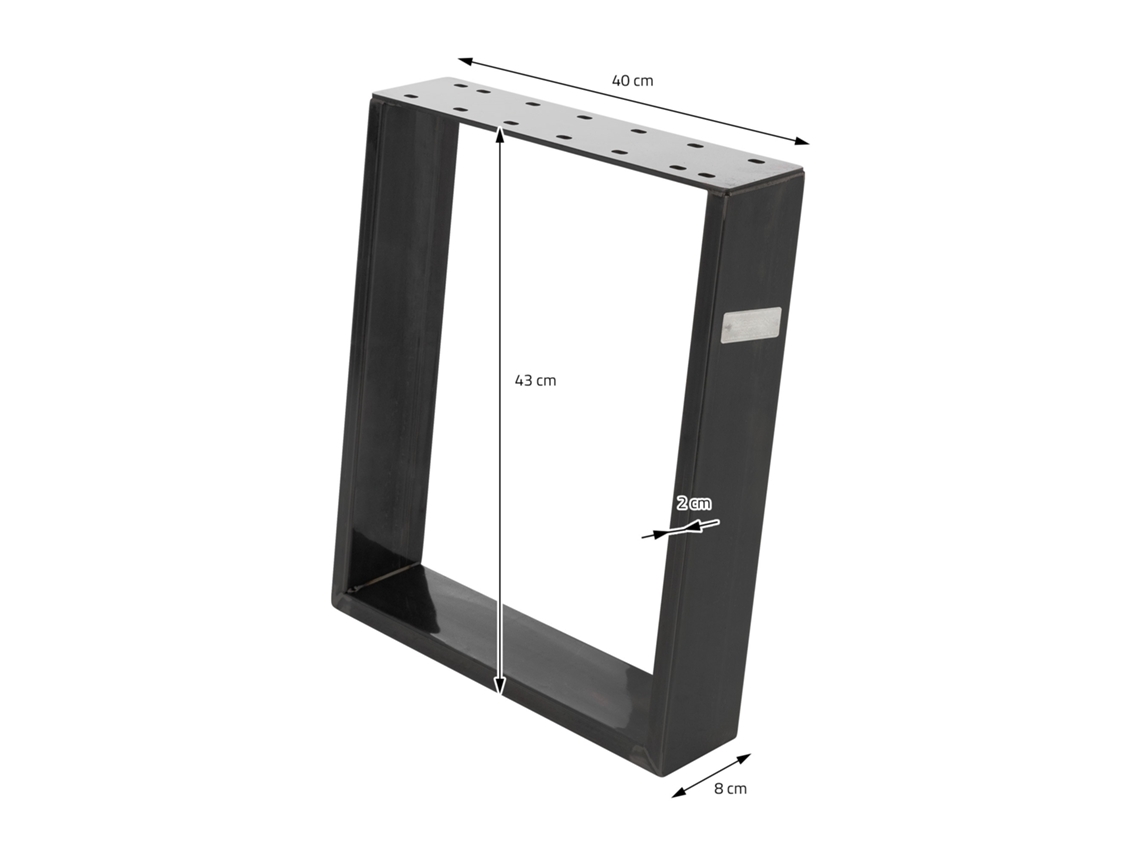 Pés De Mesa 80Grad Inclinação Conjunto De 2 40X43 Cm Industrial De Aço ...