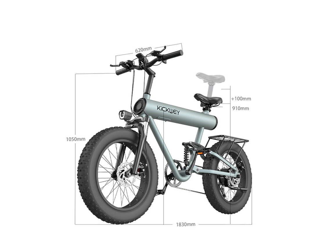 Bicicleta Elétrica KICKWEY K20 1000W 48V20Ah 48KM/H | Worten.pt