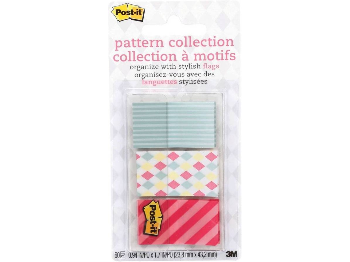 Separadores POST-IT® Index Com Motivos Padrão Várias Cores ( 23,8 x 43 ...