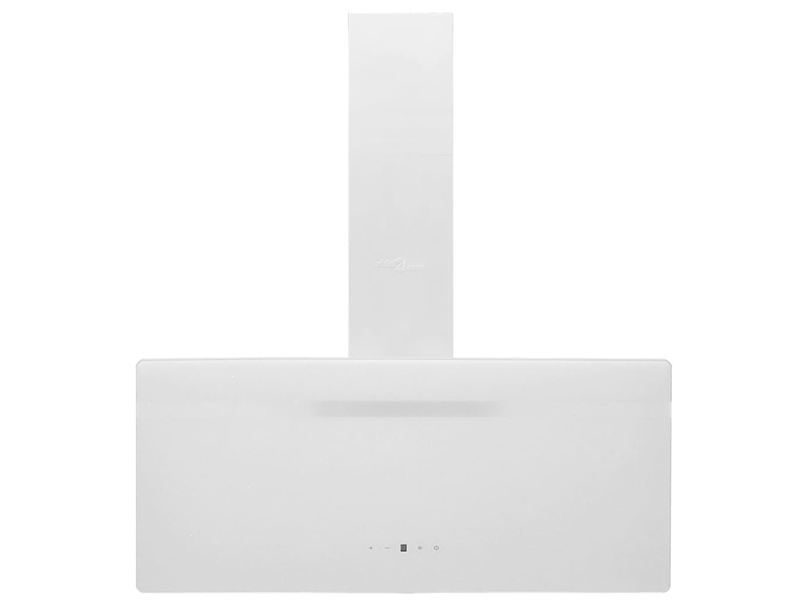 vidaXL Exaustor de parede 90 cm aço e vidro temperado branco | Worten.pt