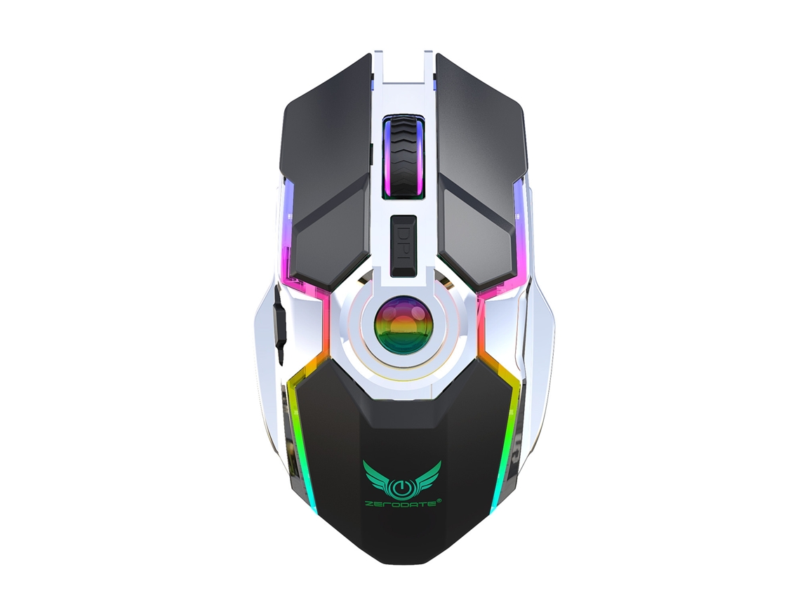 Novo Mouse Sem Fio Luminoso Rgb Recarregável, Design Ergonômico 2.4G ...
