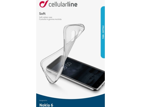 Capa CELLULAR LINE Soft Nokia Nokia 6 Transparente | Worten.pt