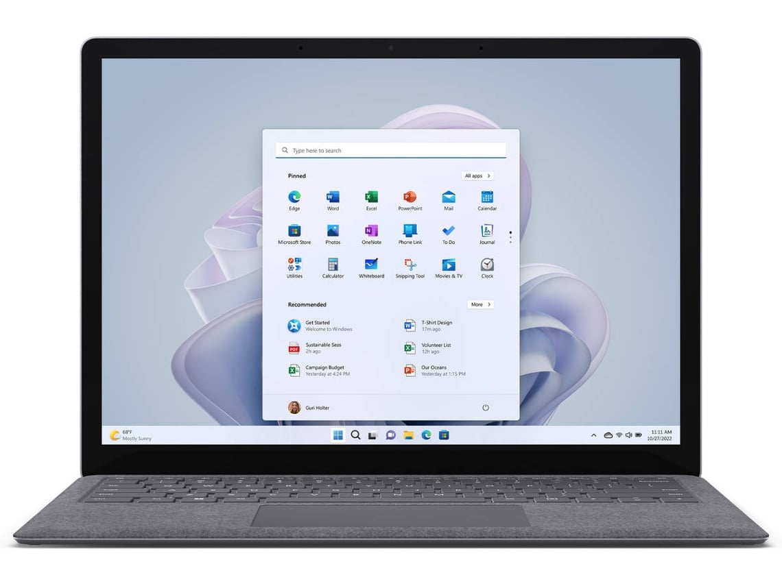 Portátil MICROSOFT Surface Laptop 5 (Intel Core i5-1235U - Intel Iris ...