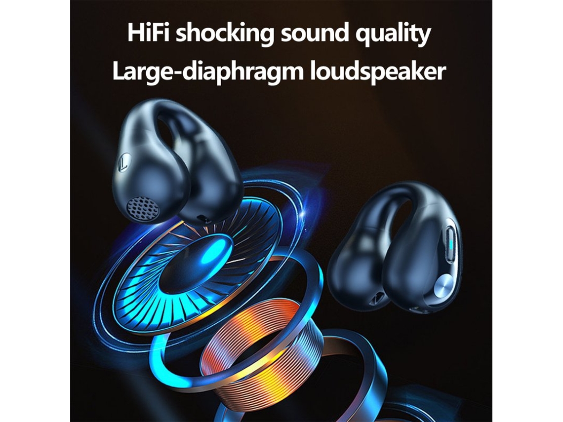 Auriculares Bluetooth True Wireless com Microfone Gancho para Orelha ...