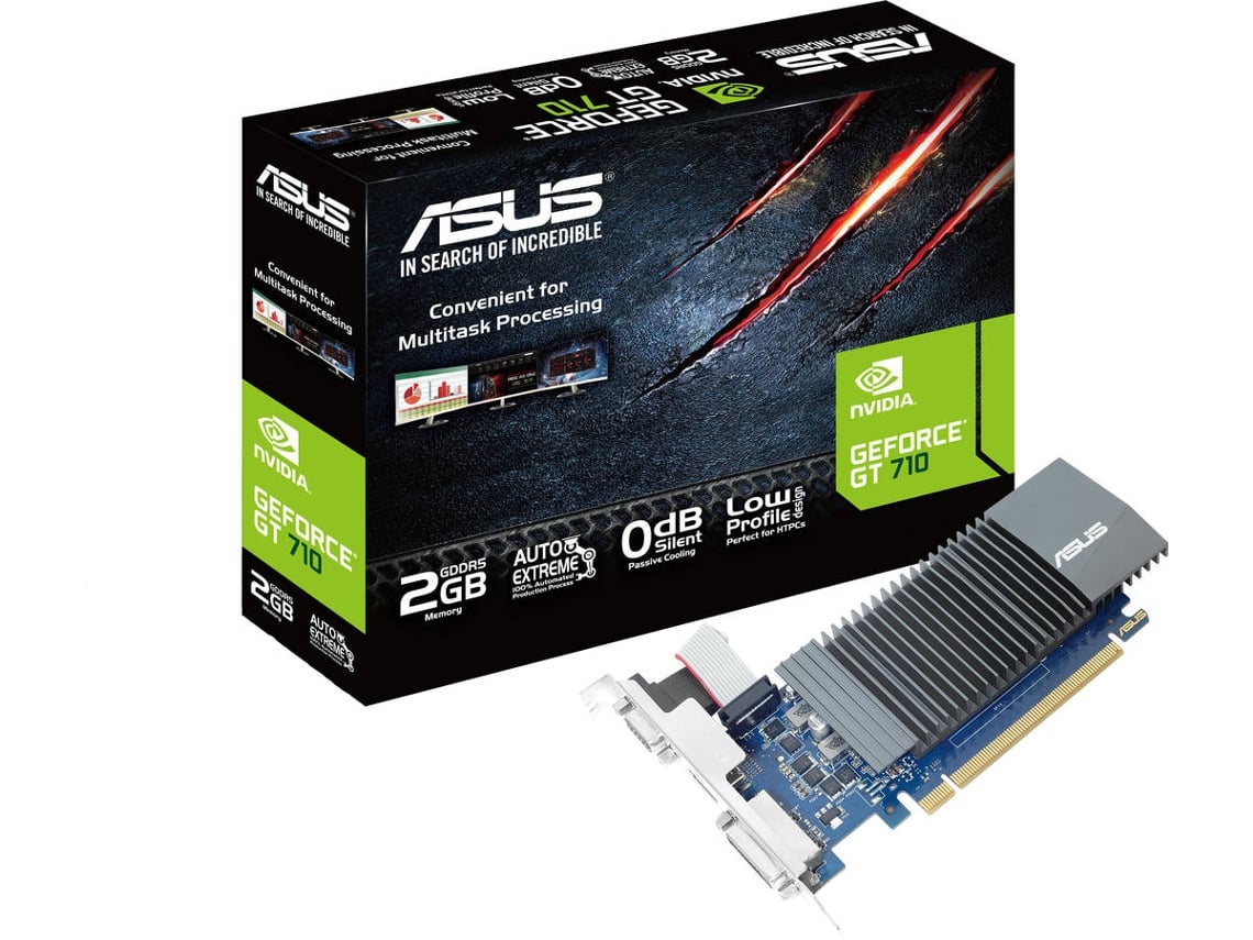 Placa Gráfica ASUS GeForce GT 710 (NVIDIA - 2 GB DDR5) | Worten.pt