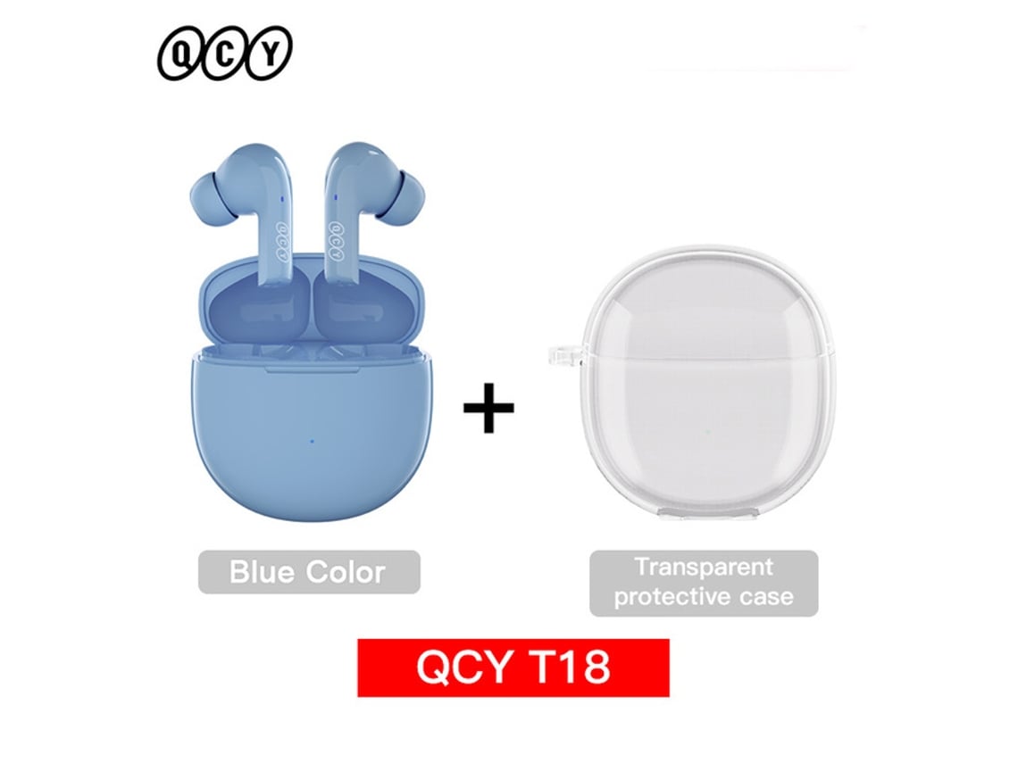 Qcy T18 Auscultadores Sem Fio Bluetooth 5.2 Earbuds Qcc3050 Aptx Voz 32Khz 4 Mic Cvc Hd Call ...