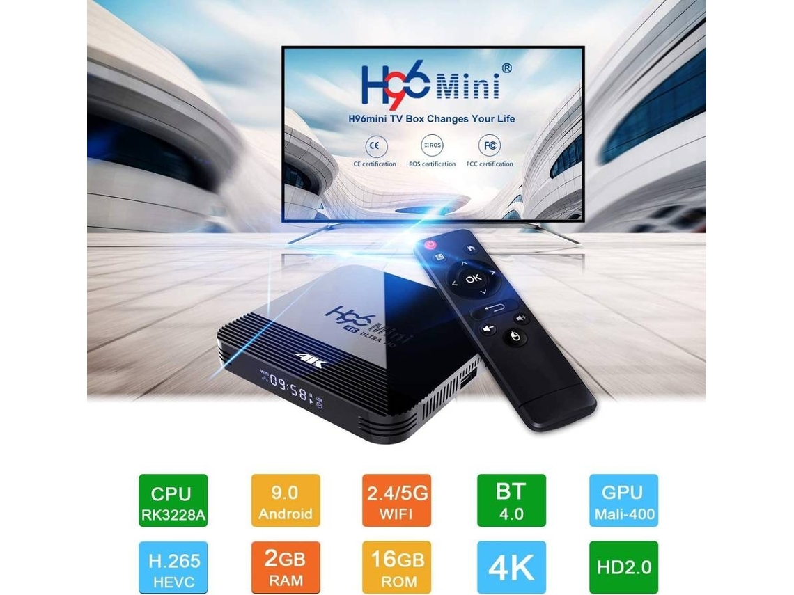 Box Smart TV YDCY TVB-L-54 (Android - 4K Ultra HD - 2 GB RAM - Wi-Fi) | Worten.pt