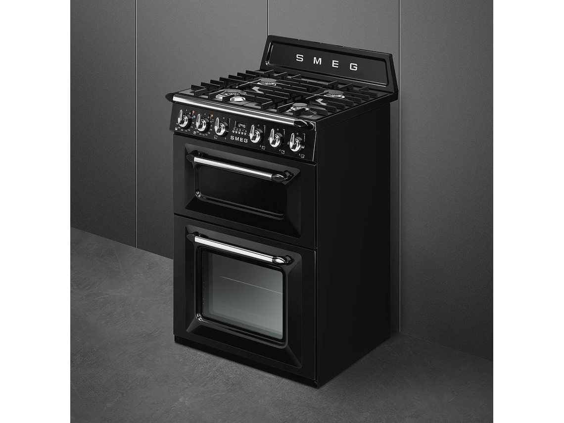 Fogão SMEG TR62BL (96 L - Gás Natural - Preto) | Worten.pt