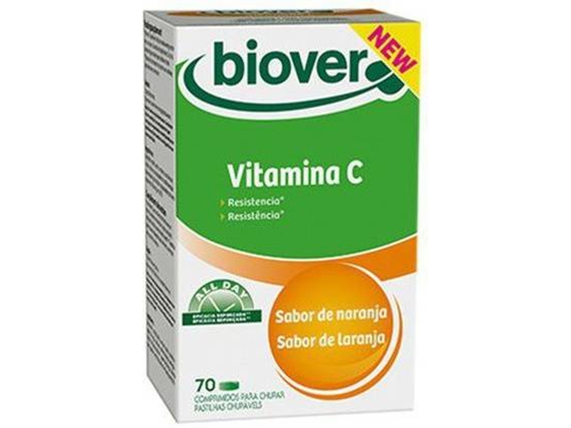 Suplemento Alimentar BIOVER Vitamina C Limão (70 comprimidos) | Worten.pt