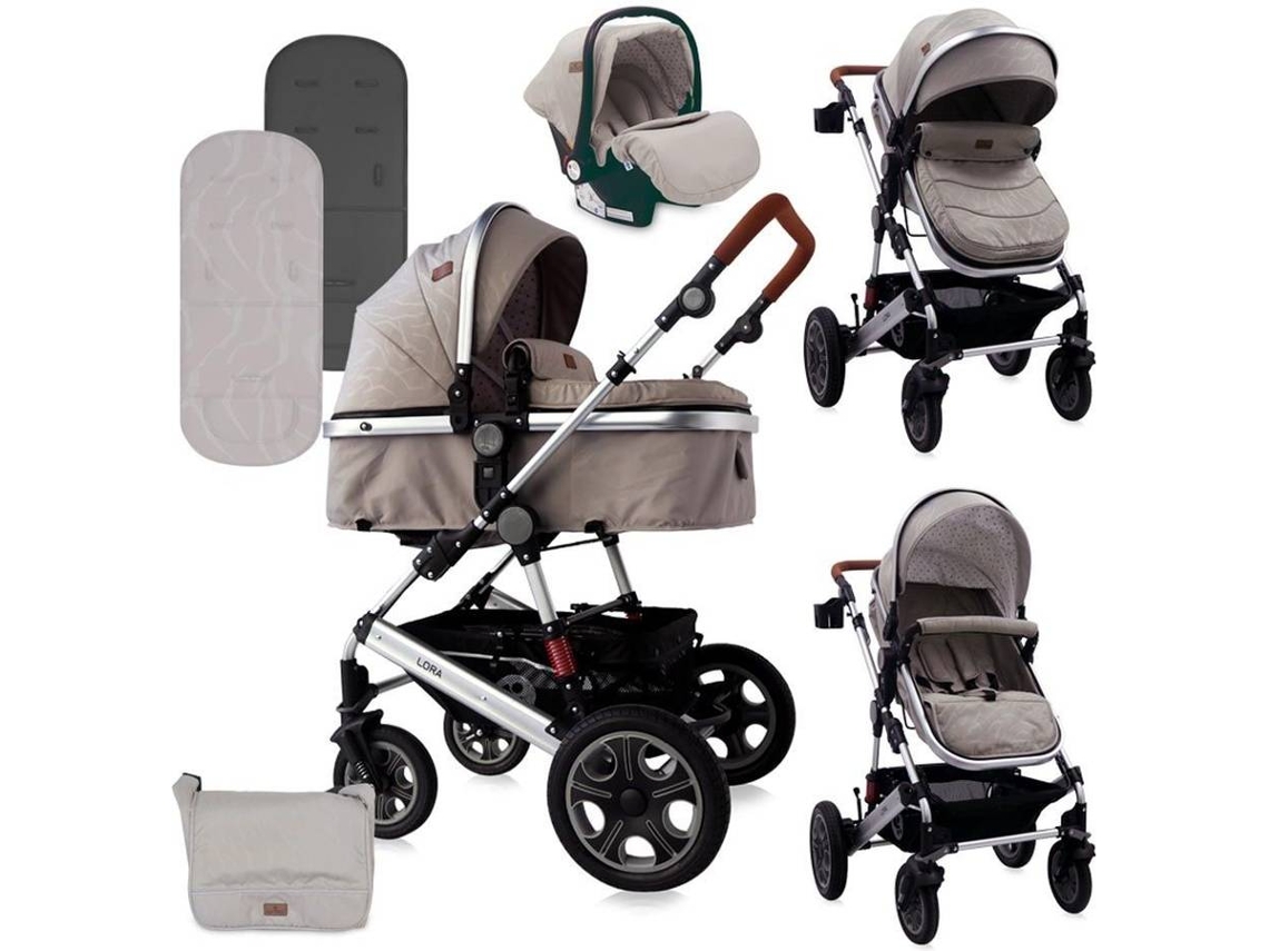 Carrinho de Bebé Trio LORELLI 3 Em 1 Lora Set Cinzento | Worten.pt