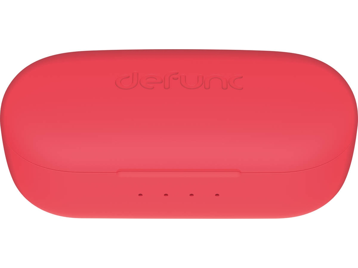 Auriculares Bluetooth True Wireless DEFUNC True Basic (In Ear - Microfone - Vermelho) | Worten.pt
