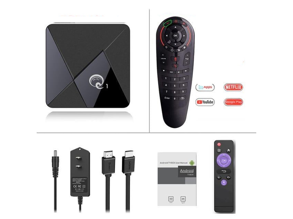 Box Smart TV Q1 Quad Core 2.4 Ghz 4K Ultra HD - 2gb 16gb g30 | Worten.pt