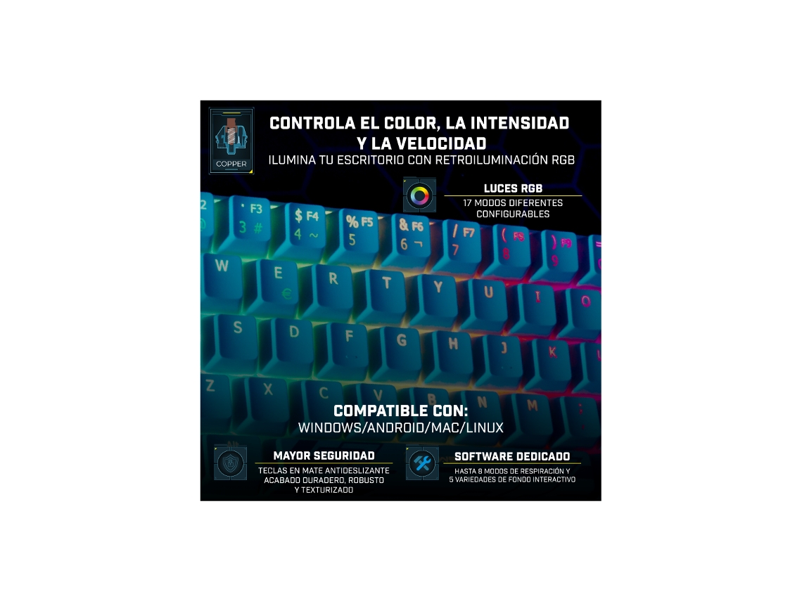 Teclado Gaming NEWSKILL Pyros Speed Pro Ivory RGB | Worten.pt