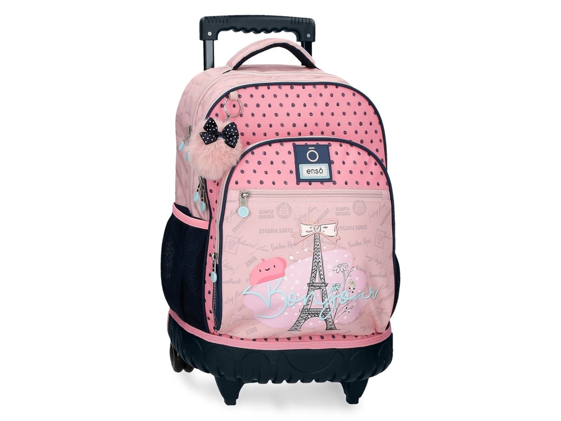 Mochila com Rodas ENSO (33 x 44 x 21 - Poliéster - Rosa) | Worten.pt