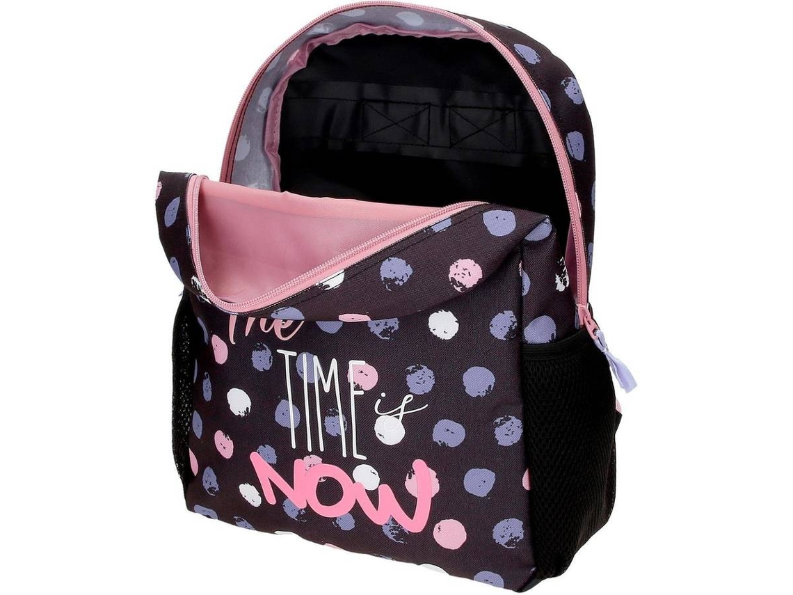 Mochila Escolar ROLL ROAD The Time Is Now Preto (27x33x11 cm) | Worten.pt