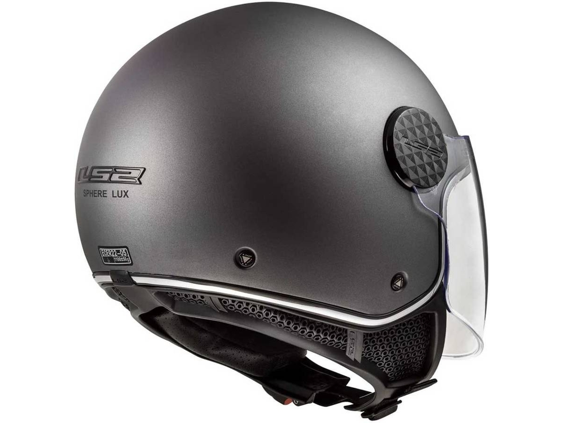 Capacete Jet LS2 OF558 Sphere Lux Snake Black Matt Titanium (Tam: S ...