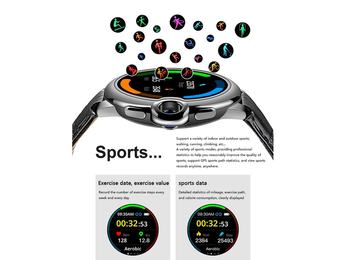 Smartwatch CHRONUS AW28 Dourado | Worten.pt