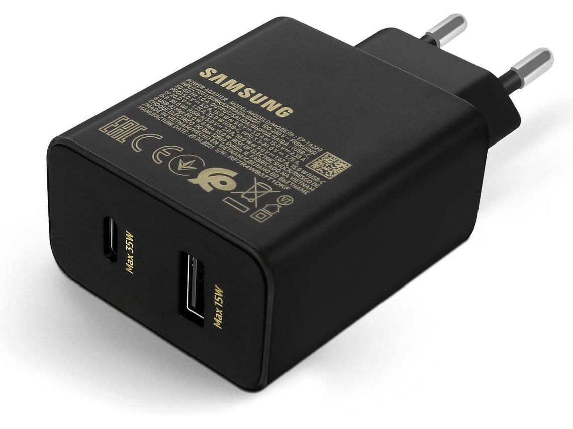 Adaptador de Corrente SAMSUNG Fast Duo 35W Preto (Outlet Grade A ...