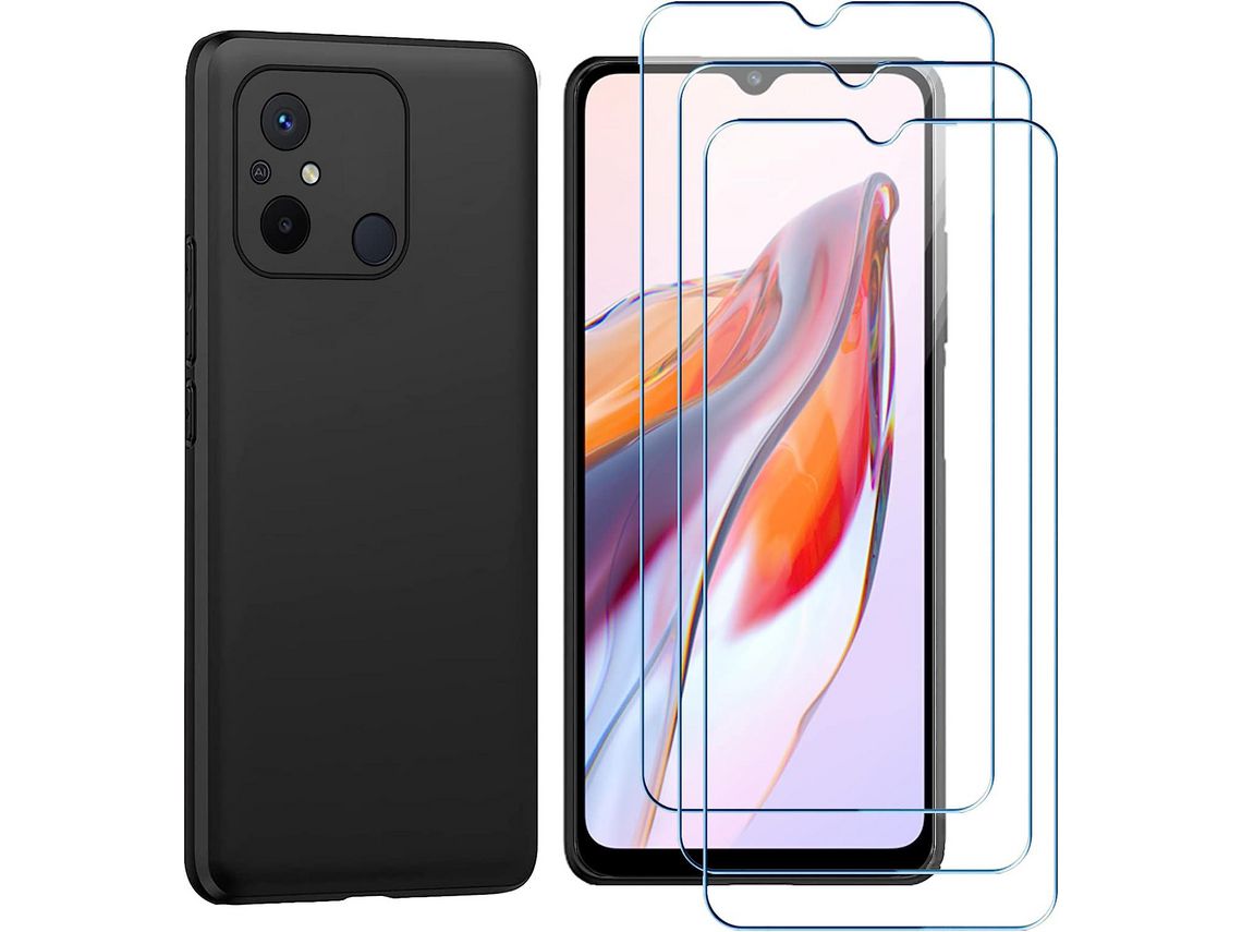 Kit Capa para Xiaomi Redmi 12C HONGWE Preto | Worten.pt