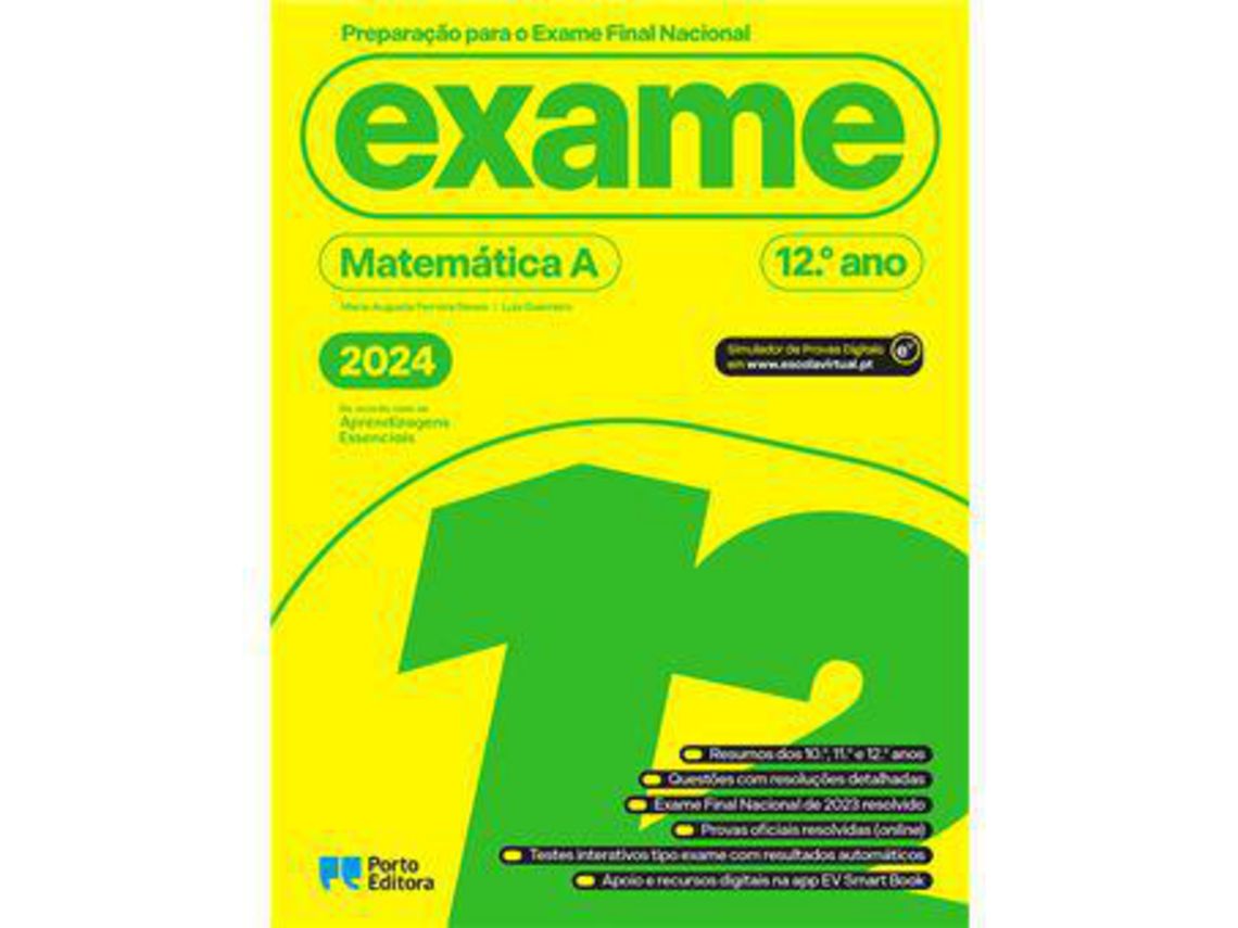 Livro Preparação para o Exame Final Nacional 2024 - Matemática a - 12.º ... Livro Preparação para o Exame Final Nacional 2024 - Matemática a - 12.º ...