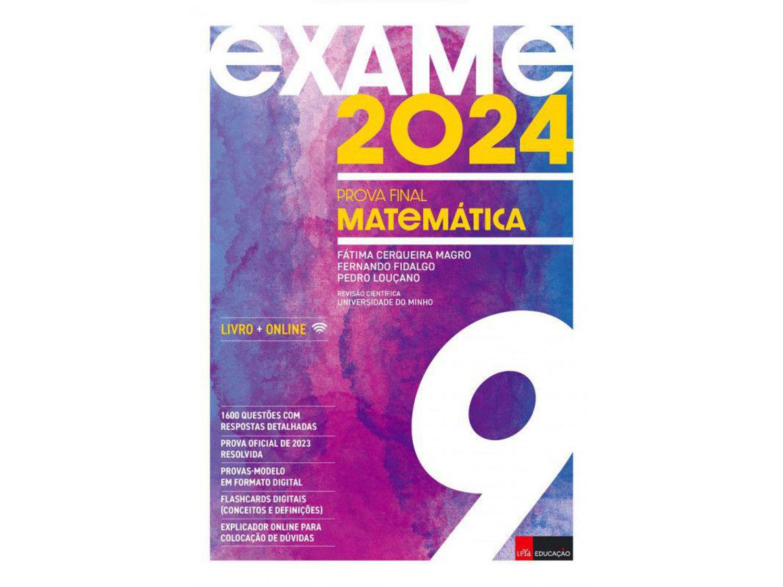 Livro Exame 2024 - Prova Final de Matemática 9º Ano de Fátima Cerqueira ...