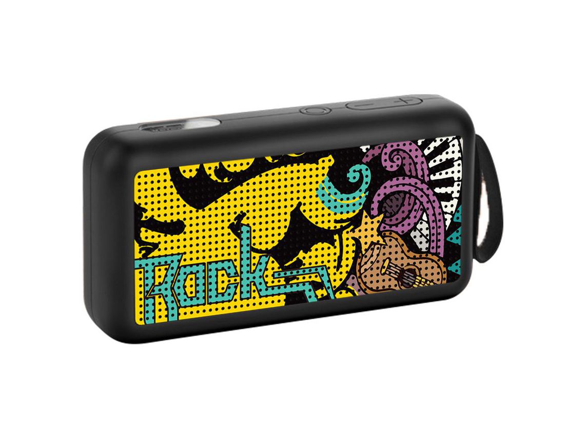 ELKUAIE Coluna Bluetooth Coluna Externo Portátil Sem Fio com Microfone ...