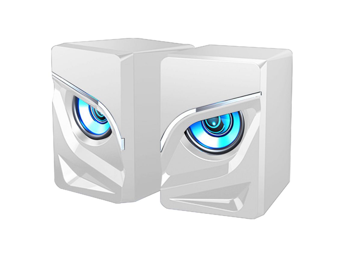 ELKUAIE Colunas de Computador Colunas de Pc com Controle de Volume ...