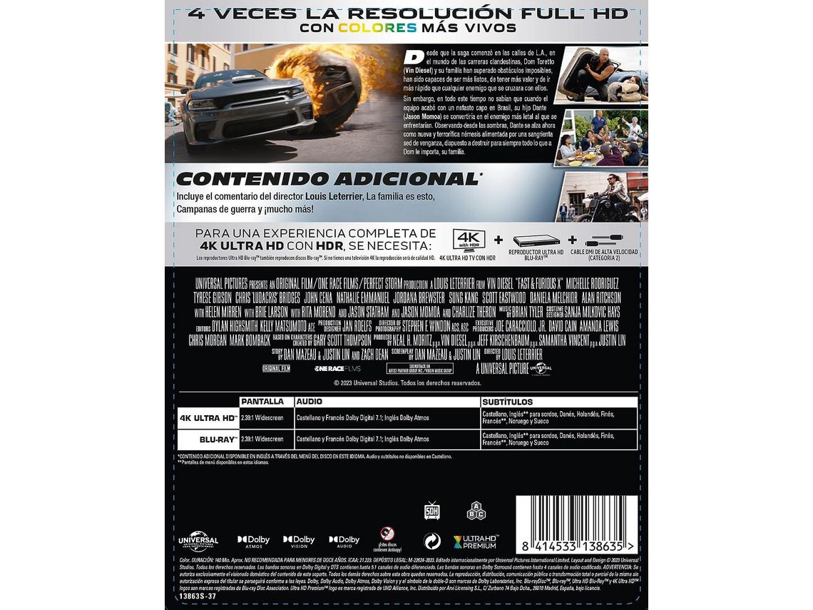 Fast & Furious X 4K Ultra Hd Steelbook | Worten.pt