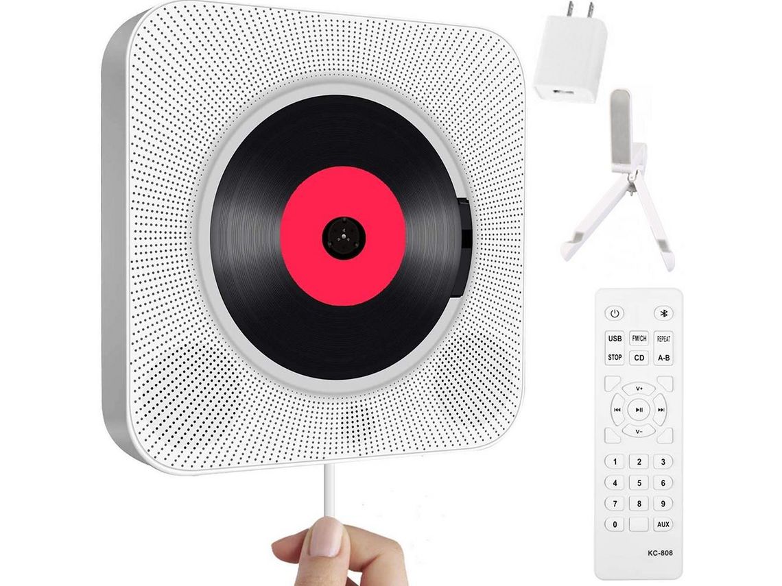 Coluna Cd Player Portátil com Bluetooth Música Montável na Parede ...