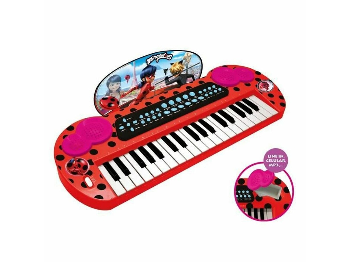 Instrumento Musical LADY BUG Piano eletrónico vermelho (Idade Mínima ...