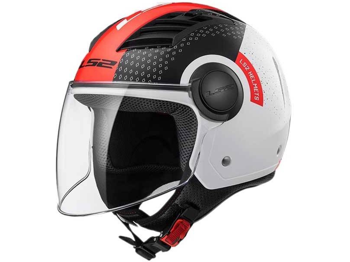 Capacete Jet LS2 OF562 Airflow Condor White Black Red (Tam: L) | Worten.pt