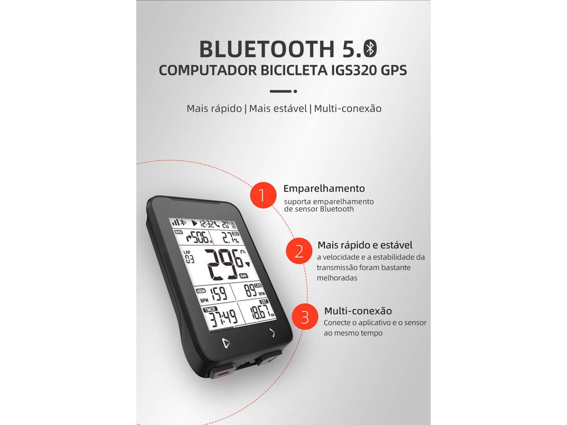 Ciclocomputador iGPSPORT iGS320 | Worten.pt