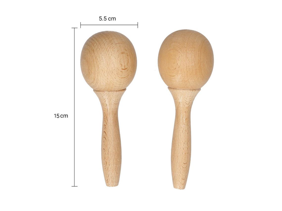 Beech Maraca Rumba Shaker Chocalhos Instrumento de Percussão de Madeira Maraca Par Percussão ...