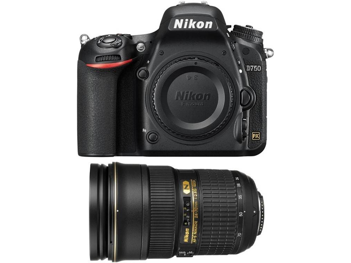 Máquina Fotográfica NIKON D750 + 24-70 (Full-Frame) | Worten.pt