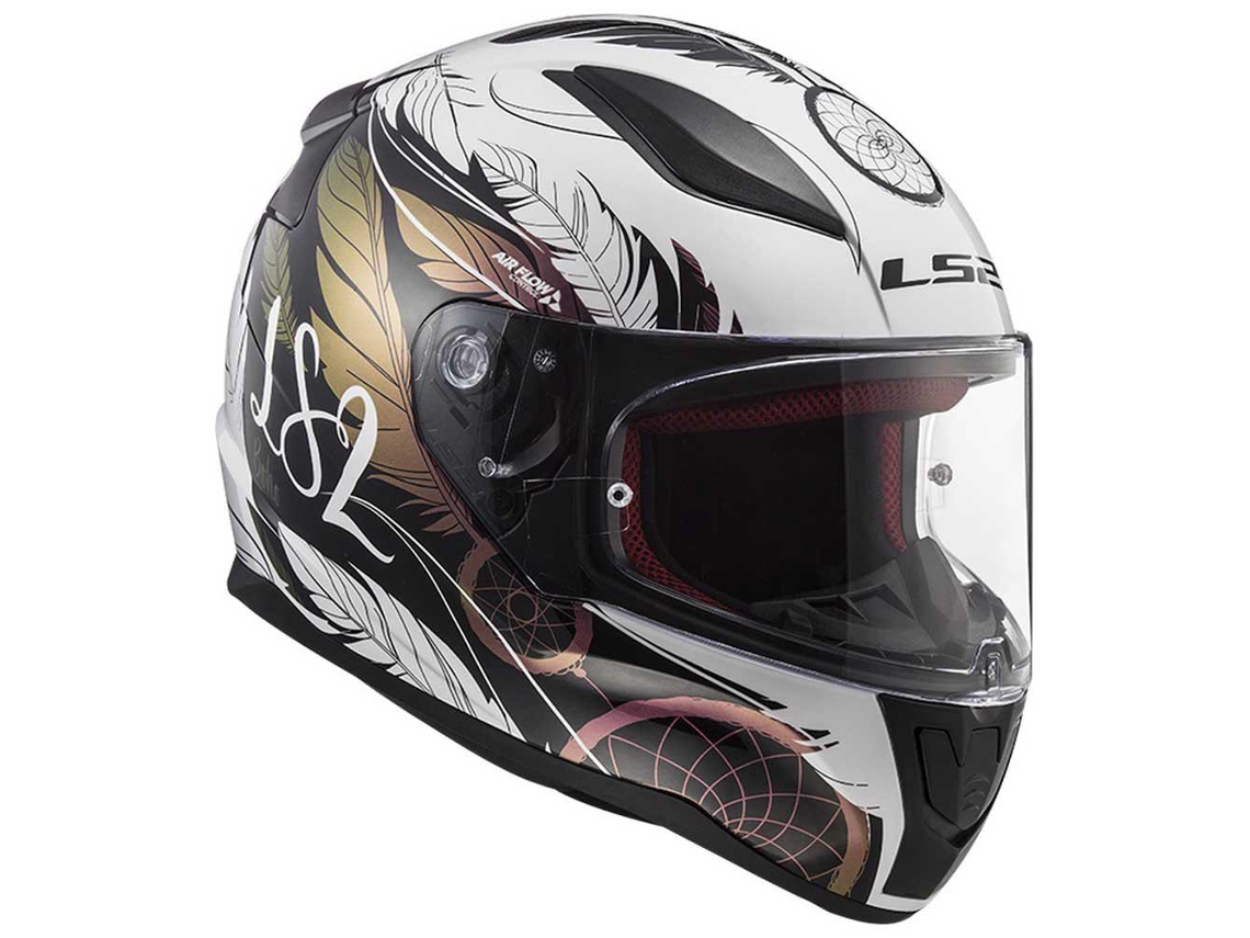 Capacete LS2 FF353 Rapid Boho White Black Pink (Tam: XS) | Worten.pt