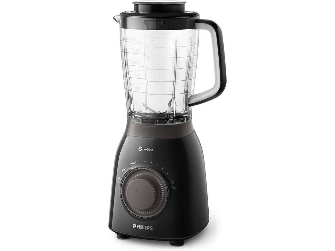 Liquidificador PHILIPS HR2157/93 (600 W - 2 L - Preto) | Worten.pt