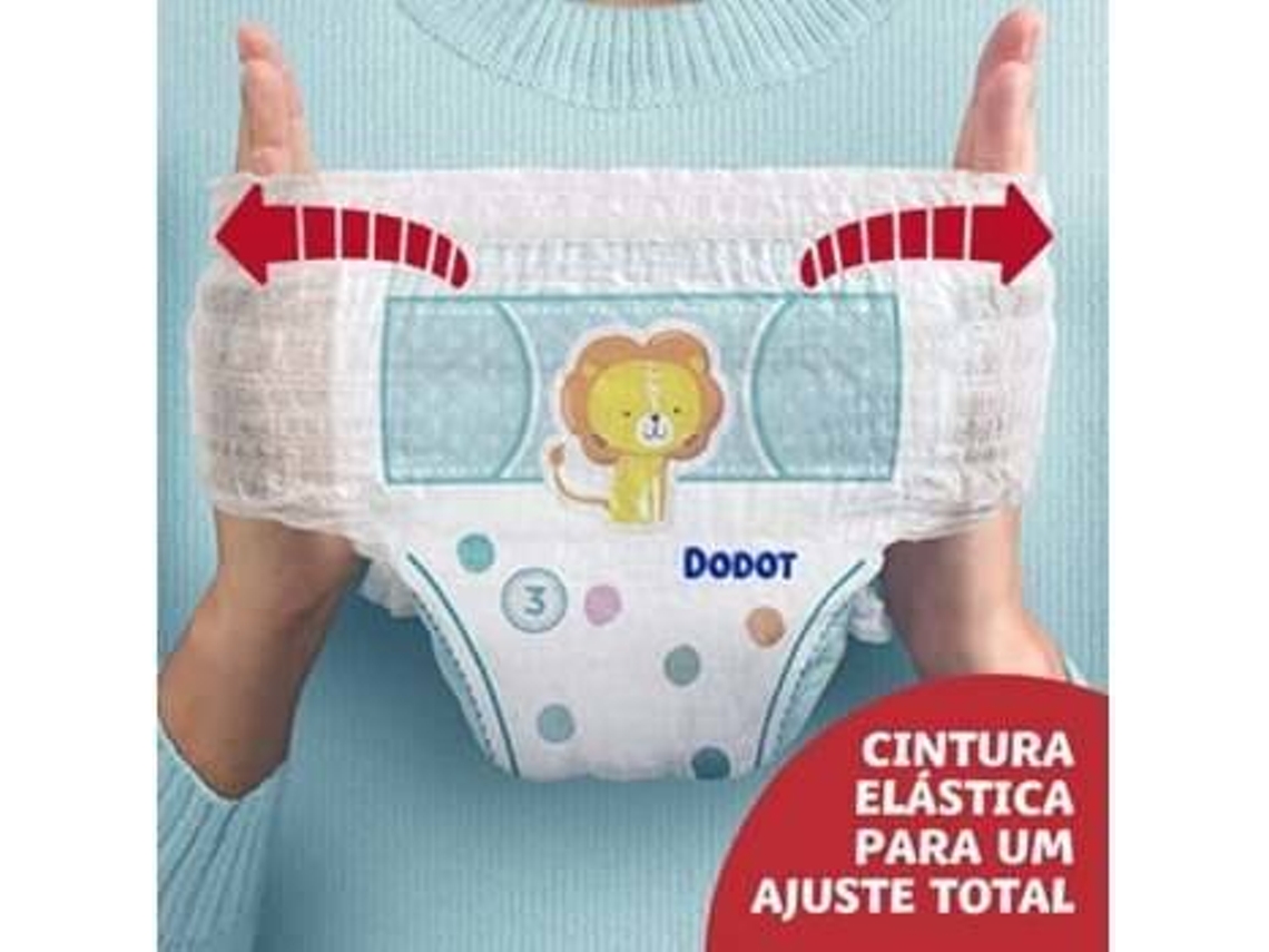 Fraldas Cueca DODOT Pants (T5 - 12kg a 17kg - 90 Unidades - Pack 3x30 Unidades) | Worten.pt